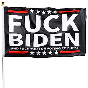 XIFAN Premium Flag for Fuck Biden 3x5 Ft FK Biden Polyester Banner with Brass Grommets Outdoor Decoration