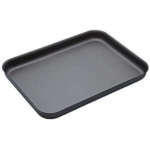MasterClass Hard Anodised Aluminium Baking Tray, 42 x 31 cm Deep Tin with Teflon Non Stick Coating, Black