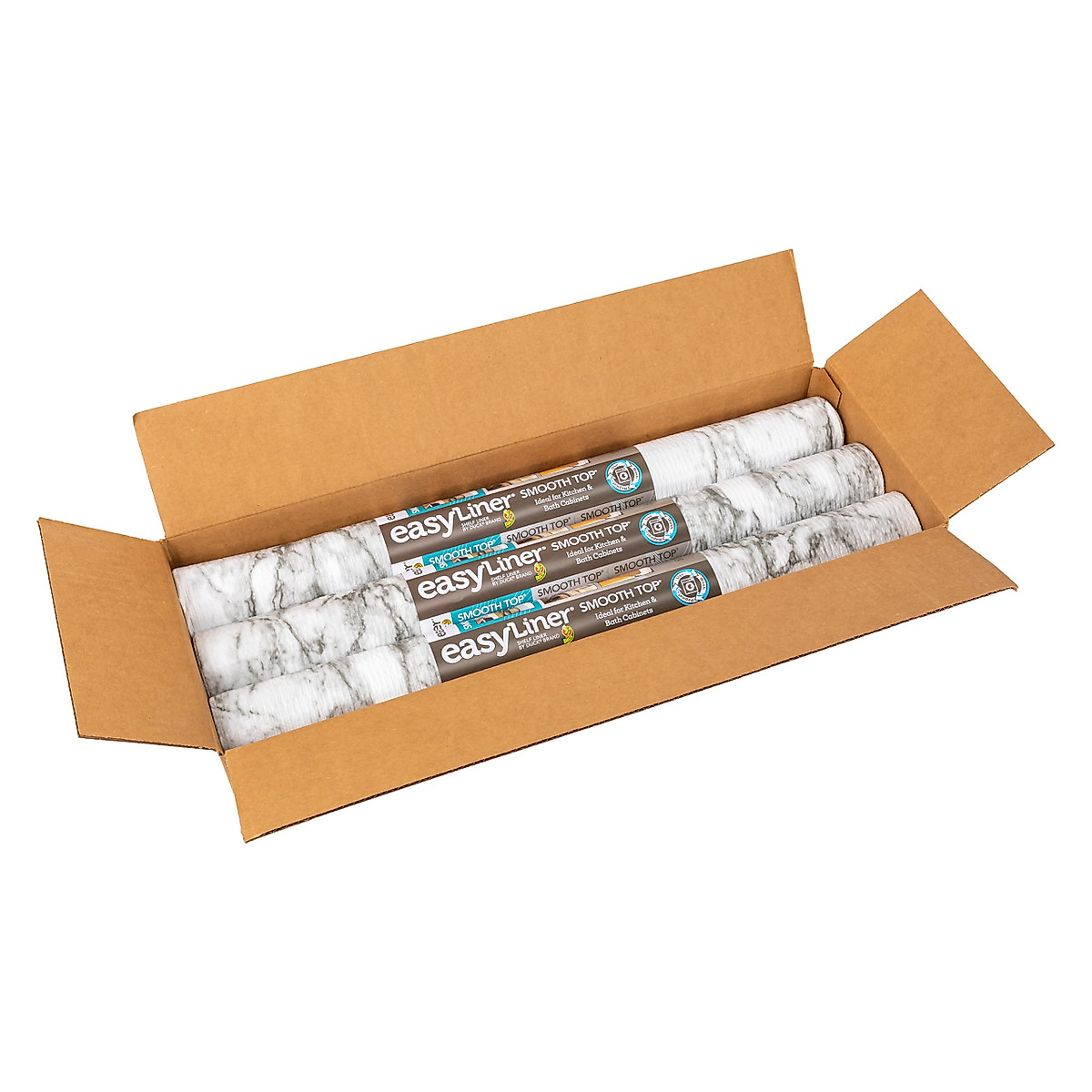 Duck Smooth Top EasyLiner, 20-inch x 6 Feet, x 6 Rolls, Grey Marble