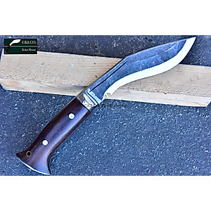 GK&CO. Kukri House Genuine Kukri/Khukuri- 5" Black (Rust Free) Blade Panawal Khukuri- Handmade Factory in Nepal.