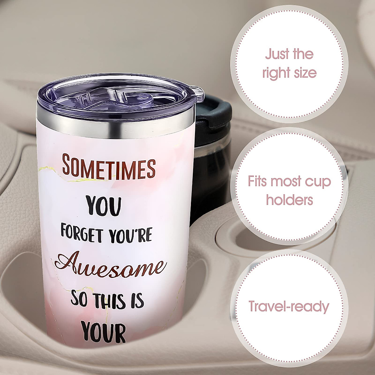 Funtery Valentine's Day Gifts 20 oz Pink Butterfly Tumbler Gifts for Women Nana Inspirational Birthday Gifts from Daughter Son Mom Gifts Mother's Day Pink Gifts Thank You for Mom Friends Wife