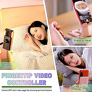 Bluetooth Control Ring for Tiktok,Cell Phone Remote Control Ring,Page Turner Remote Camera Shutter Selfie Fingertip Video Controller for Cell Phone