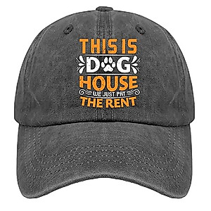 Sun hat This is Dog House we just Pay The Rent Sun hat for Men Gym hat Gifts for Dad Sun Hat