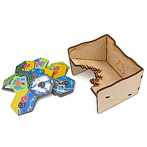 TowerRex Board Game Organizer for Cascadia board game box, Cascadia board game organizer, Cascadia board game components storage insert accessory