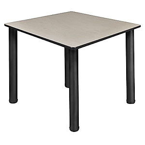 Regency Kee Square Dining & Activity Table with with Slim Lightweight Tabletop, 36", Maple/Black