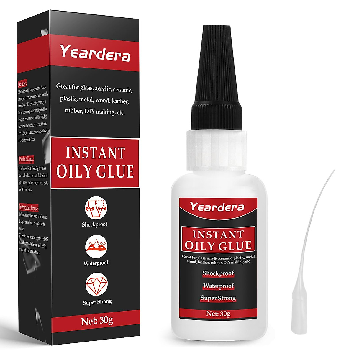 Welding High-Strength Oily Glue, 30g Instant Oily Glue - Super Glue, Sturdy High Strength Oily Glue for Long-Lasting Repairs on Electrical, Electronic, Metal, Plastic, Wood, Ceramics (1)