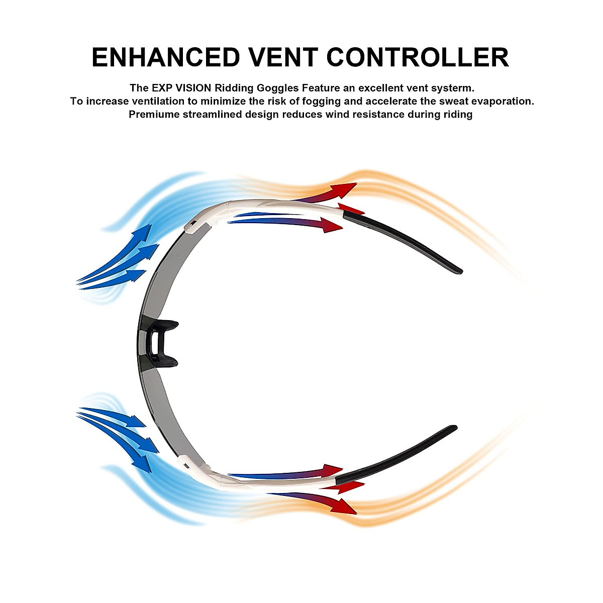 EXP VISION Polarized Cycling Glasses, UV 400 Sports Sunglasses Biking Goggles Running Hiking Golf Fishing Driving (Pink)