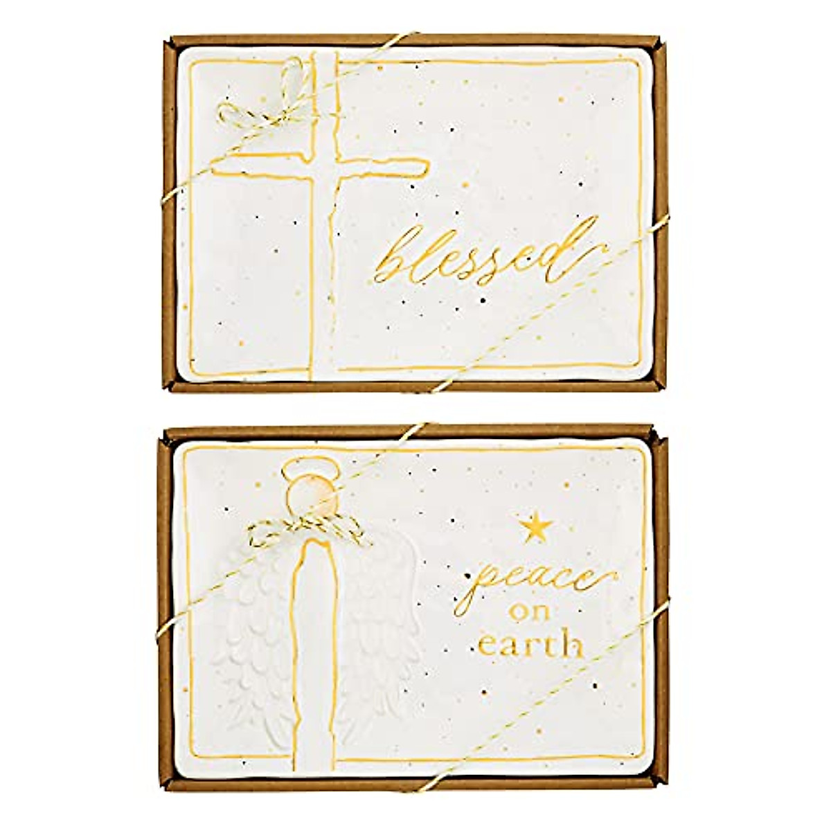 Mud Pie, Cross, Gold Sentiment Platter, 7" x 10"