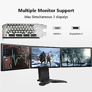 AISURIX RX 5500 XT 8gb GDDR6 Graphics Card,128 Bit, 3XDP, HDMI, PCI Express 4.0X8, 8pin with Fan Intelligent System,Gaming PC Computer Video Cards with 3X DisplayPort +1X HDMI (Style 1)