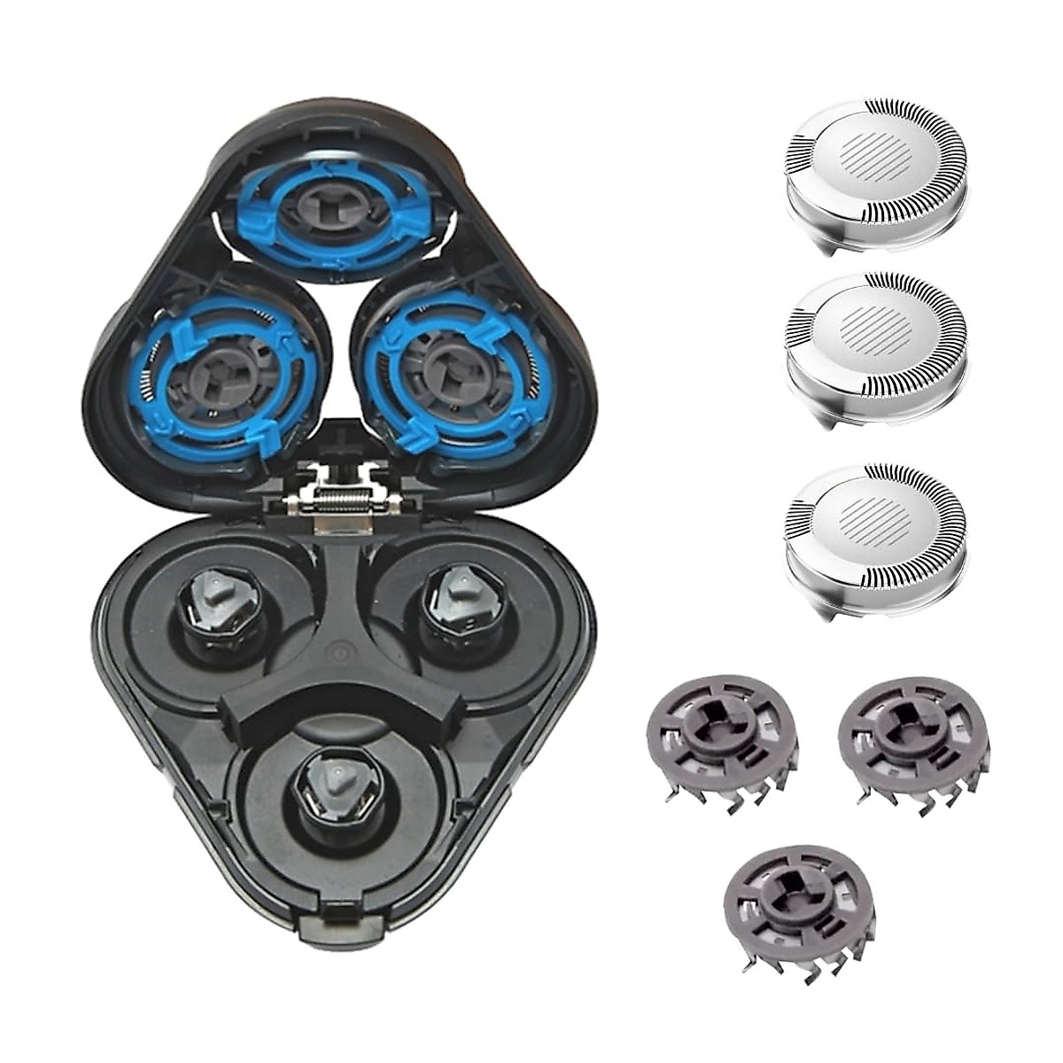 Replacement Complete Head Assembly for Philips Norelco Mens Cordless Wet Dry Electric Shaver SH50 5000 6000 S6011 S6015 S6840 S6550 S6580