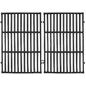 Hisencn 7524 7528 19.5 Inches Cast Iron Cooking Grid Grates for Weber Genesis E-310/ E-320/ E-330, Genesis S-310/ S-320/ S-330, Genesis EP-310/ EP-320/ EP-330 Gas Grill