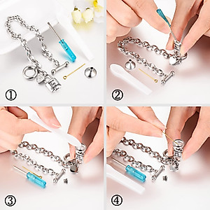 abooxiu Lock Urn Bracelet for Ashes Crystal Heart Cremation Bracelet for Ashes Stainless Steel Ash Bracelet for Men Women Memorial Ashes Holder Silver