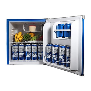 Curtis FR109BULT Bud Light, Mini Fridge with Freezer-1.6 Cu Ft Compact Small Beverage Drinks Refrigerator with Reversible Doors-Perfect for Office, Home, Dorm, or Games Room