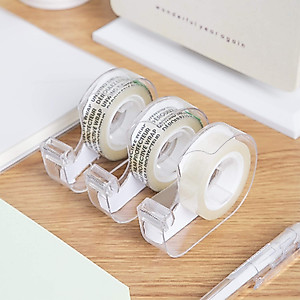 Amazon Basics Double Sided Tape with Dispenser, Narrow Width, 1/2 x 252 inches, 3-Pack