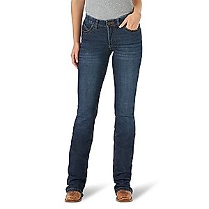 Wrangler Women's Willow Mid Rise Performance Waist Boot Cut Ultimate Riding Jean, Lovette, 13-36