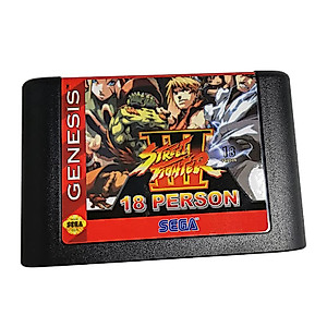 STREET FIGHTER III 18 PERSON-Game Cartridge - Electronic Games 16 BIT MD game Card For PAL And NTSC Version