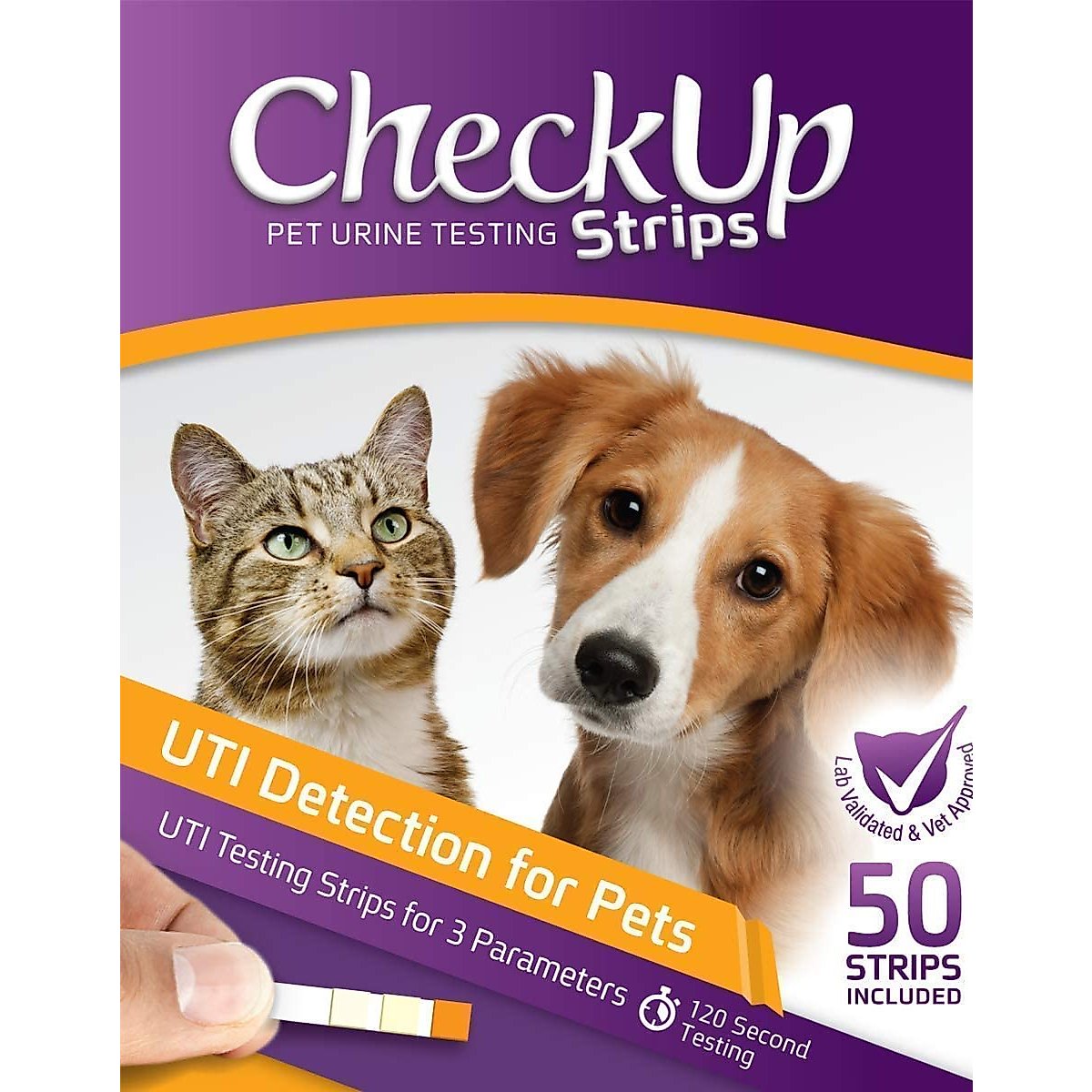 Kit4Cat Litter & Test UTI Bundle - Kit4Cat Hydrophobic Litter with CheckUp 3 Parameters UTI Testing Strips x 50