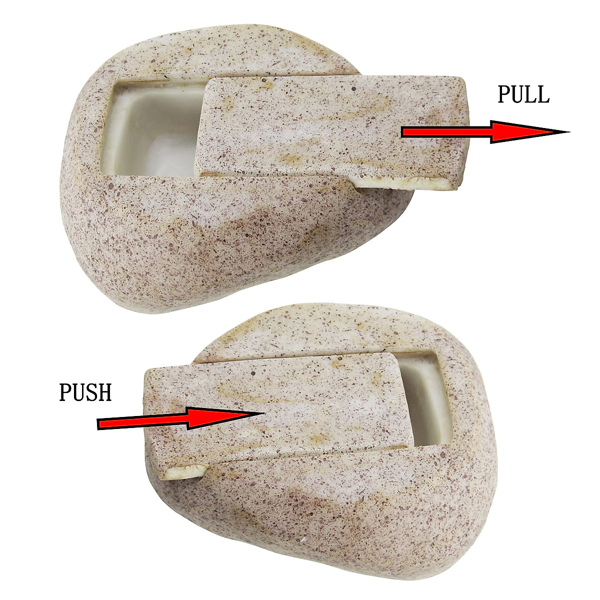 Memeyou Fake Rock Key Hider Decoration Safe Holder For Outdoor Yard Garden Large Size Design Hide A House Spare Key Lock Box For Outside