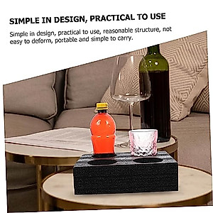 Mobestech 10 Pcs Tea Holder Tray Milk Tea Cup Holder Takeout Coffee Carrier Drink Holder Coffee Mug Holder Stand Takeout Cup Carrier Tray Cups and Plates Pearl Cotton Disposable