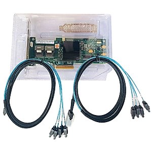 LSI MegaRAID 9240-8i RAID Controller Card 8-port 6Gbps SAS SATA LSI00200 Server PCIe Expander Card + 2* SFF8087 SATA Cable