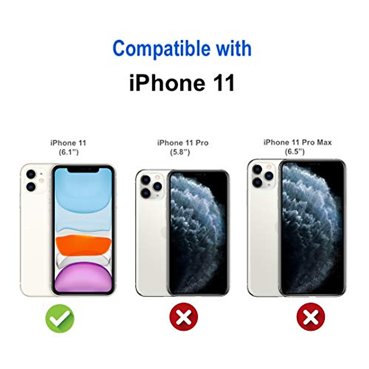 Shamo's iPhone 11 Case, Crystal Clear Anti-Scratch Shock Absorption Cover, TPU Bumper with Reinforced Corners