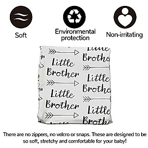 Newborn Swaddle Blanket with Beanie Set,Soft Stretchy Cocoon Sack for 0-3 Months Baby Boys and Girls, Brother