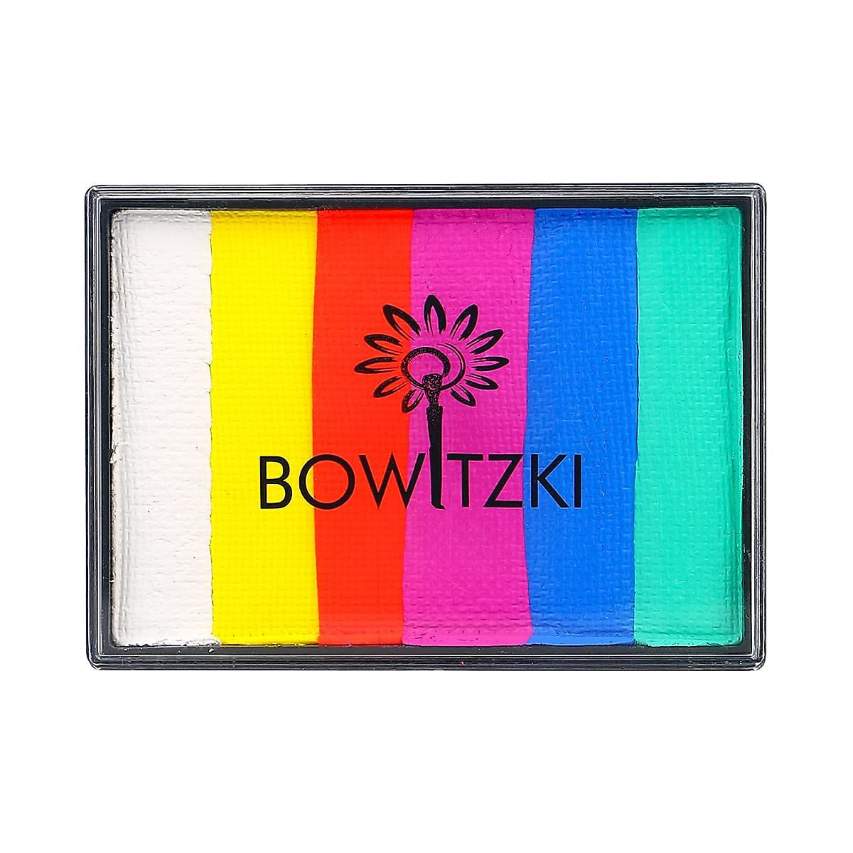 Bowitzki 50g Water Activated Eyeliner Retro Graphic Hydra Eye Liner Makeup UV Glow Fluorescent Cake Aqua Color Split Cakes Neon Rainbow Face Paints Body Painting for Halloween Christmas (Sun & Sea)
