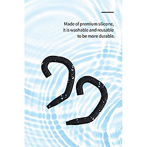 5 Pair KINBOOFI KBEAR Sports Silicone Earhook for Wired Earphone Over-Ear in Ear Monitor, Relieve Earphone Long-Term Use (3black+2white)