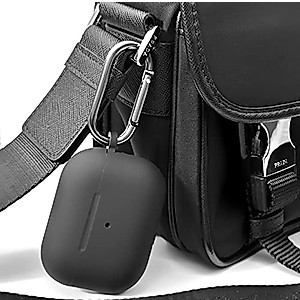 AirPods Pro 2 Case [Front LED Visible][Compatible with Magsafe and Wireless Charging] Shock Proof Protective Cover for Apple AirPods Pro 2nd Generation Case 2022 Released (Case Black+ Lanyard Gray)