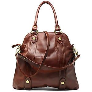 Floto Luggage Bolotana Handbag, Brown, Medium