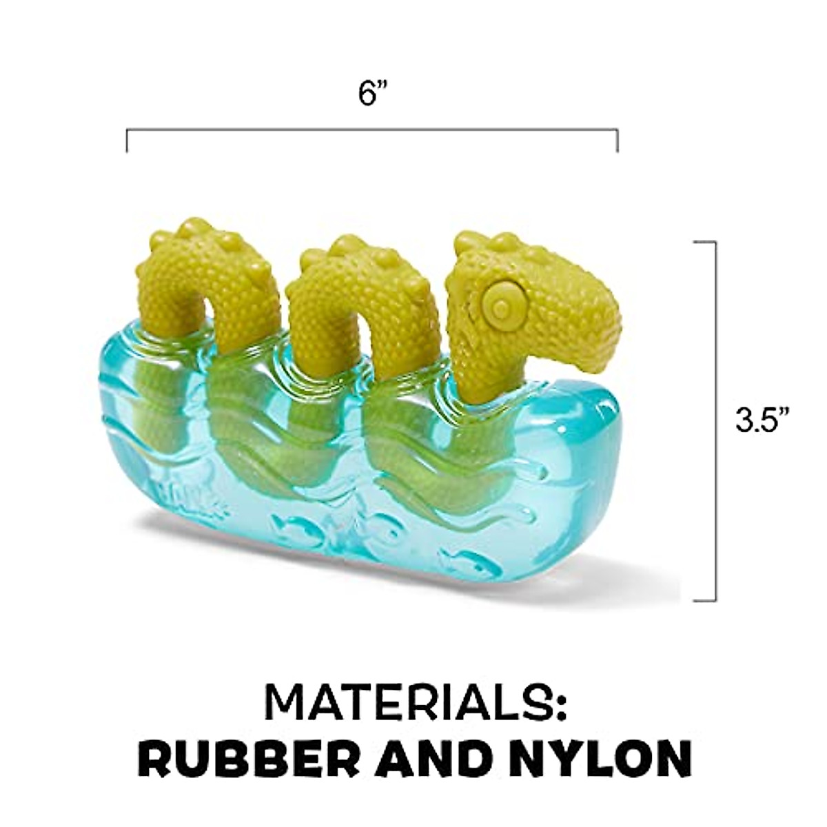 Barkbox Tough Dog Toys & Chews for Aggressive Chewers, Durable Rubber & Nylon Super Chewer Treat Dispensing, Balls, & Teething Toys for Small, Medium, & Large Dogs & Puppies, The Dog Ness Monster