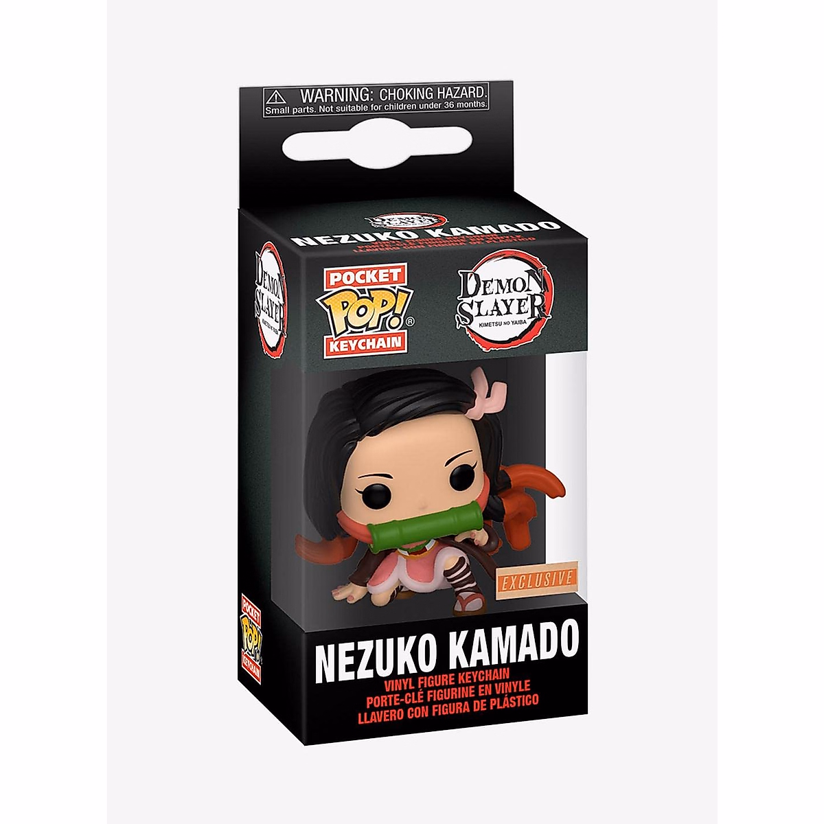 Funko Pocket Pop! Demon Slayer: Kimetsu no Yaiba Nezuko Kamado (Crouching) Vinyl Keychain - BoxLunch Exclusive