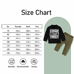 Toddler Baby Boy Clothes Long Sleeve Funny Letter Sweatshirt Top + Camouflage Pants Outfit Set (A-Black, 3-4T)