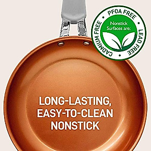 NutriChef Nonstick Cookware Excilon |Home Kitchen Ware Pots & Pan Set with Saucepan, Frying Pans, Cooking Pots, Lids, Utensil PTFE/PFOA/PFOS Free, 11 Pcs, Gray