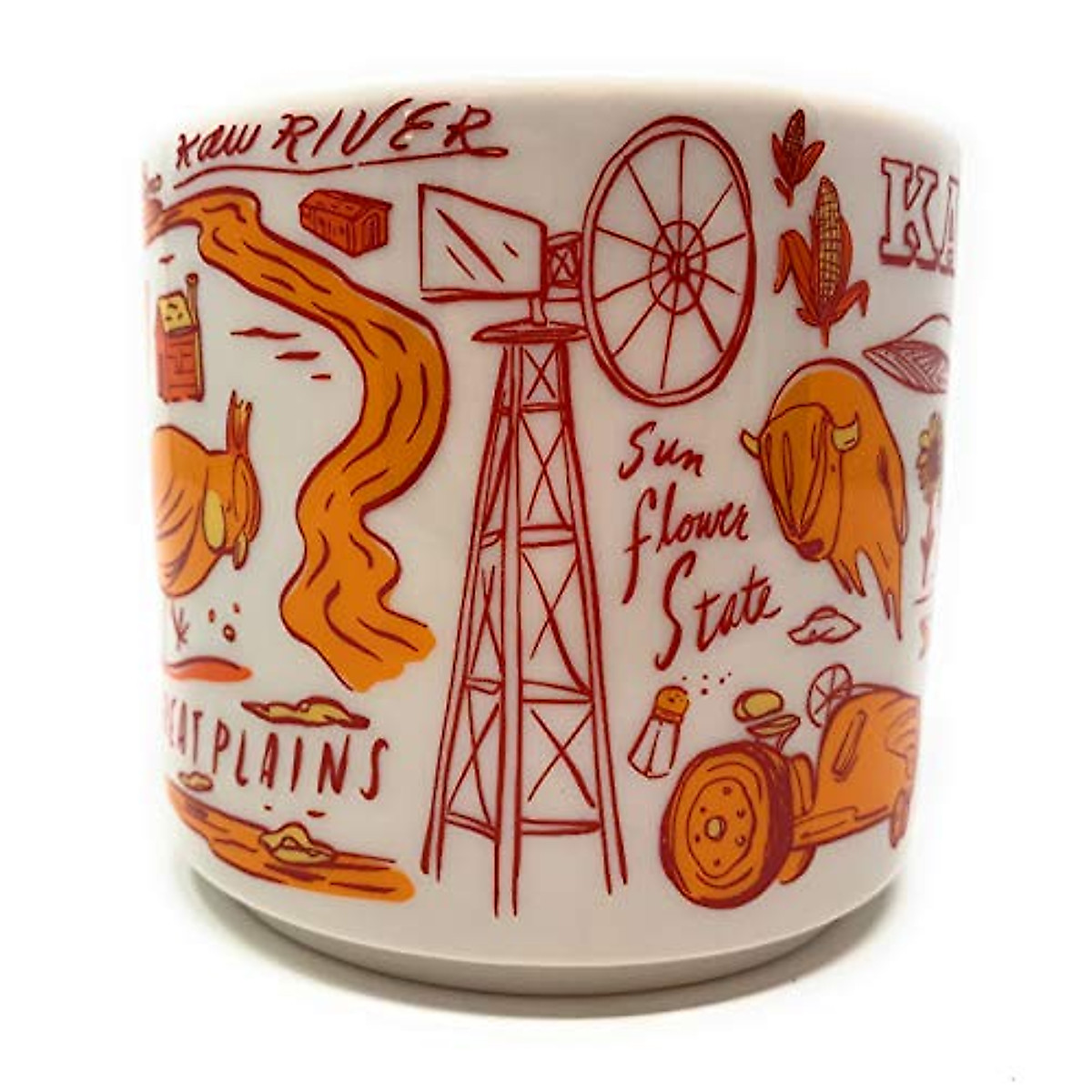 Starbucks KANSAS Been There Series Ceramic Coffee Mug, 14 Fl Oz