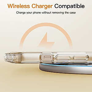 JETech Case for iPhone 12 Pro Max 6.7-Inch with 2-Pack Tempered Glass Screen Protector, 360 Full Body Shockproof Bumper Phone Cover Protective Clear Back (Clear)