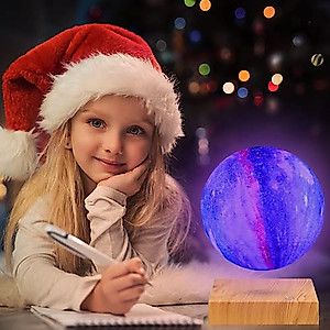 Galaxy Levitating Globe Moon Lamp-16 Colors 3D Printed Levitation Moon Light