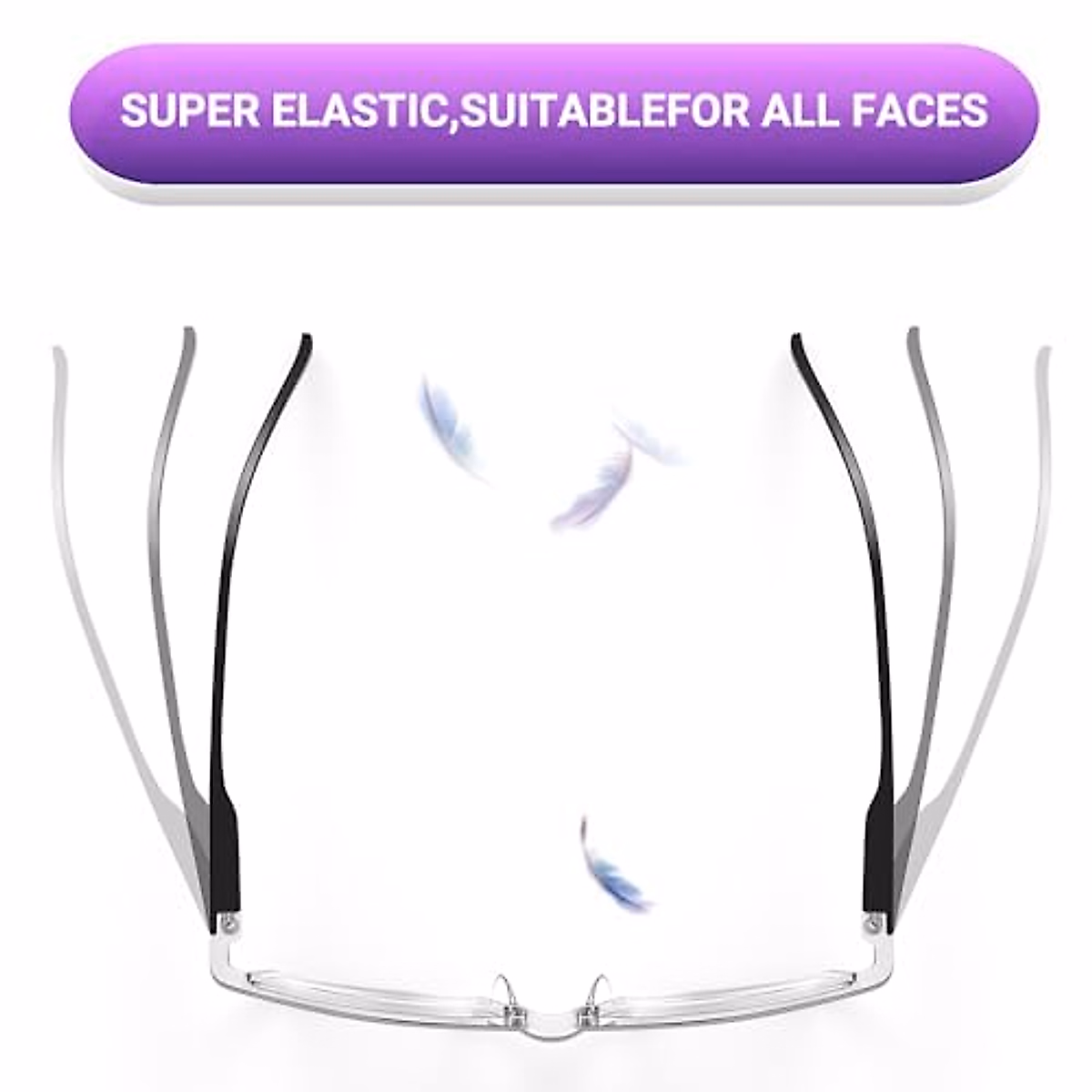 TERAISE 4PCS Fashion Anti-blue light Reading Glasses Men Women Computer Reader(1.5X)