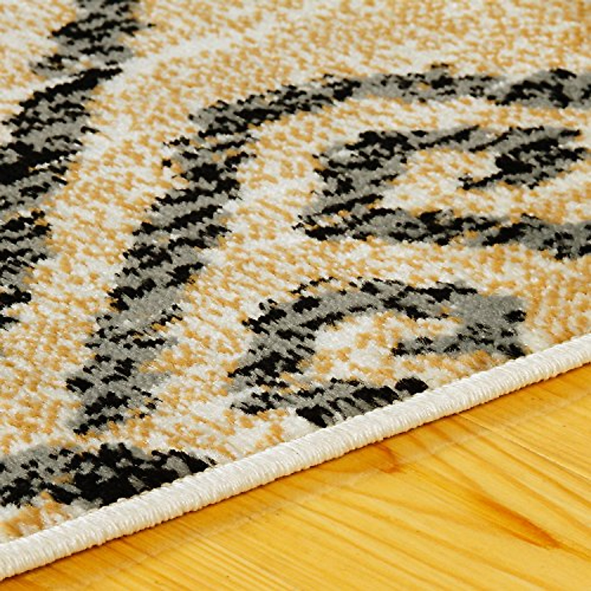 Superior 8mm Pile Height with Jute Backing, Gorgeous Ikat Damask Pattern, Fashionable and Affordable Woven Rugs, 8' x 10' Rug, Beige