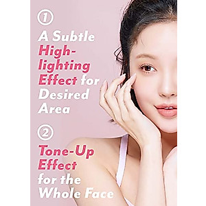 I'M MEME Compact - Tone-up Pact | With Calamine Powder, Pink Blur Effect, Mattify Skin, Pressed Powder, Gift, 0.35 Oz