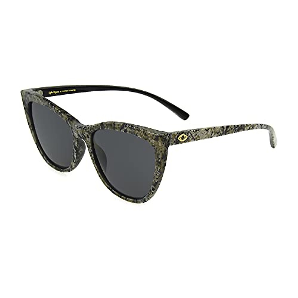 Sofia Vergara x Foster Grant Women's Sofia Sunglasses Cat Eye, Black and Grey Snake Print, 55 mm