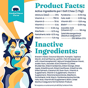 Solid Gold Dog Multivitamin - PetVites Dog Vitamins Chewable Supplement - Vitamin C, A, B12, & E Plus Probiotics & Antioxidants to Promote Immune Health & Digestive Wellness (120 Count)