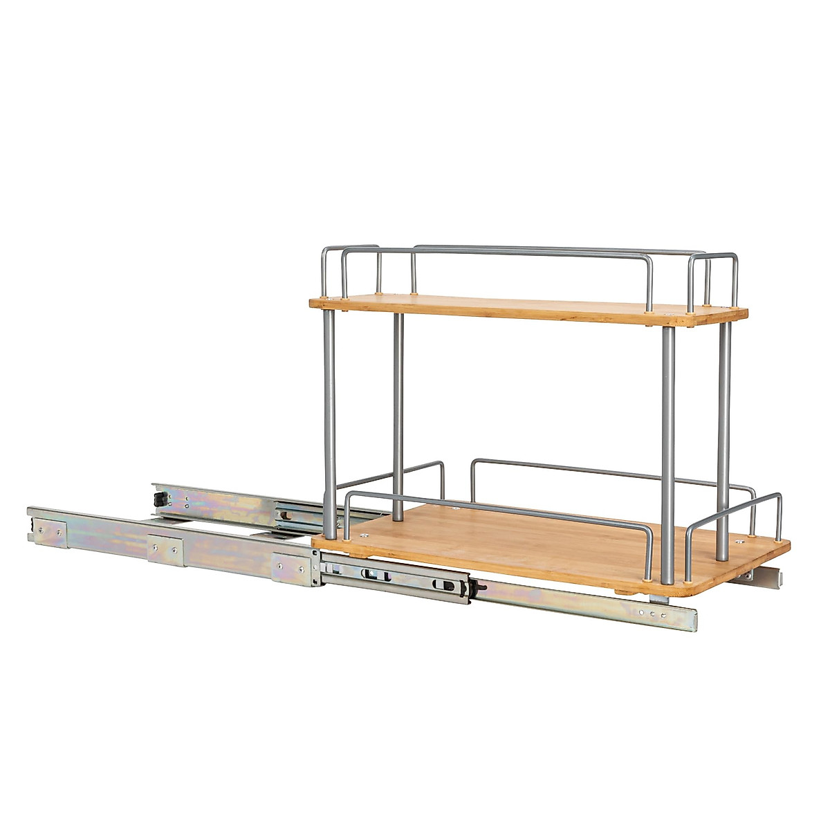 Household Essentials 1265B-1 Glidez Under Sink Sliding Organizer | Pull Out Cabinet Shelf | Wood | 11.5 Inches Wide