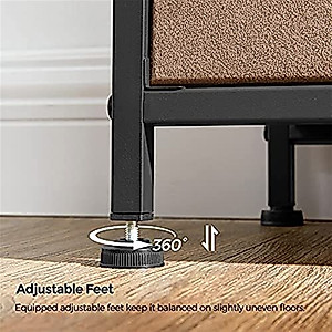 HIGOH Bedside Table Bedside Table with Drawer Fabric Drawer Dresser