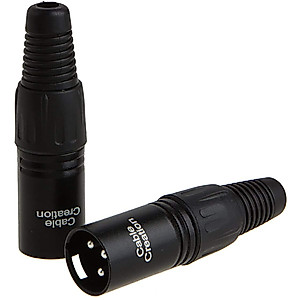 CableCreation [5-Pair XLR 3 Pin Male/Female Audio Mic Microphone Connector, Black Housing