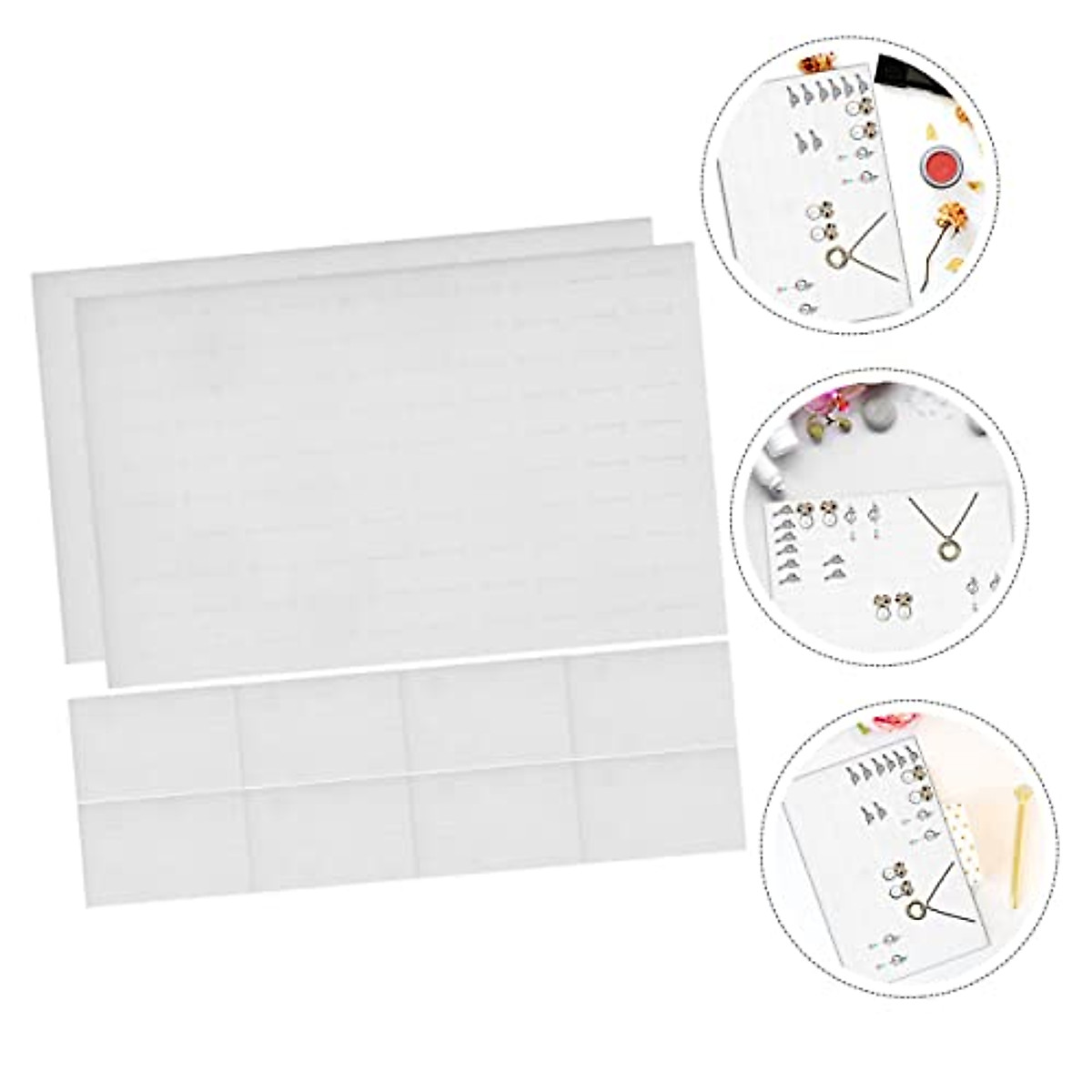 Cabilock 30 pcs jewelry box pad necklace foam insert ring insert pad earring sponge holder jewelry insert sponge jewelry display sponge pad sponge ring holder supplies storage white velvet