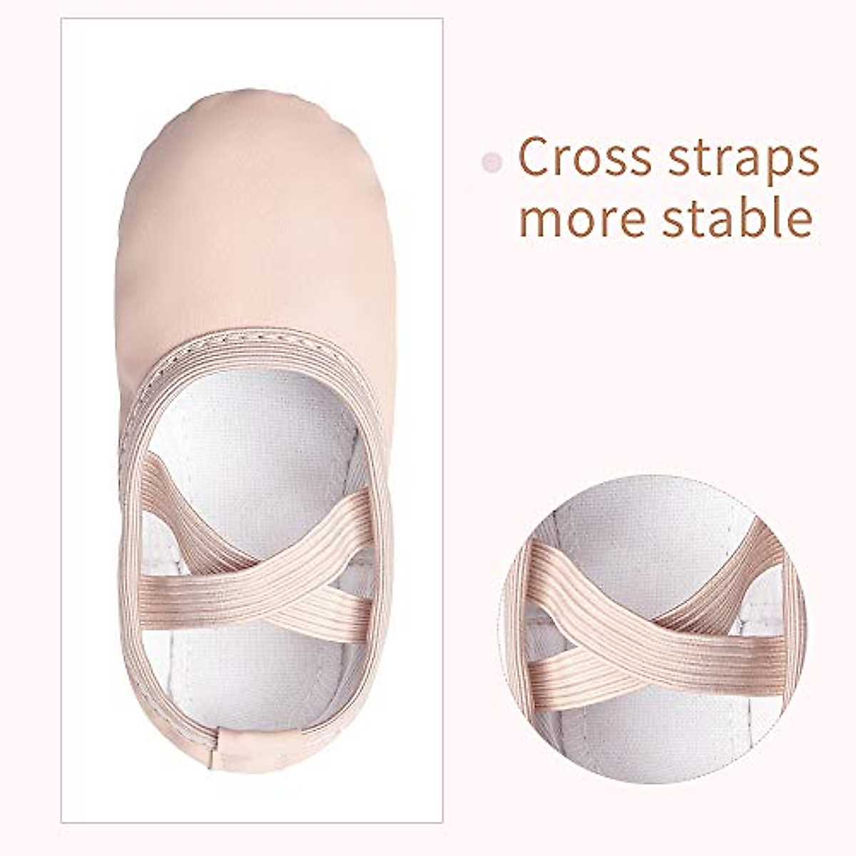 Stelle Girls Ballet Shoes Boys Toddler Soft Leather Dance Slippers for Toddler/Little Kid/Big Kid(Ballet Pink,8MT)