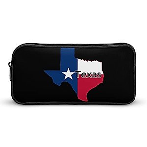 Texas Flag Pencil Case Stationery Pen Pouch Portable Makeup Storage Bag Organizer Gift