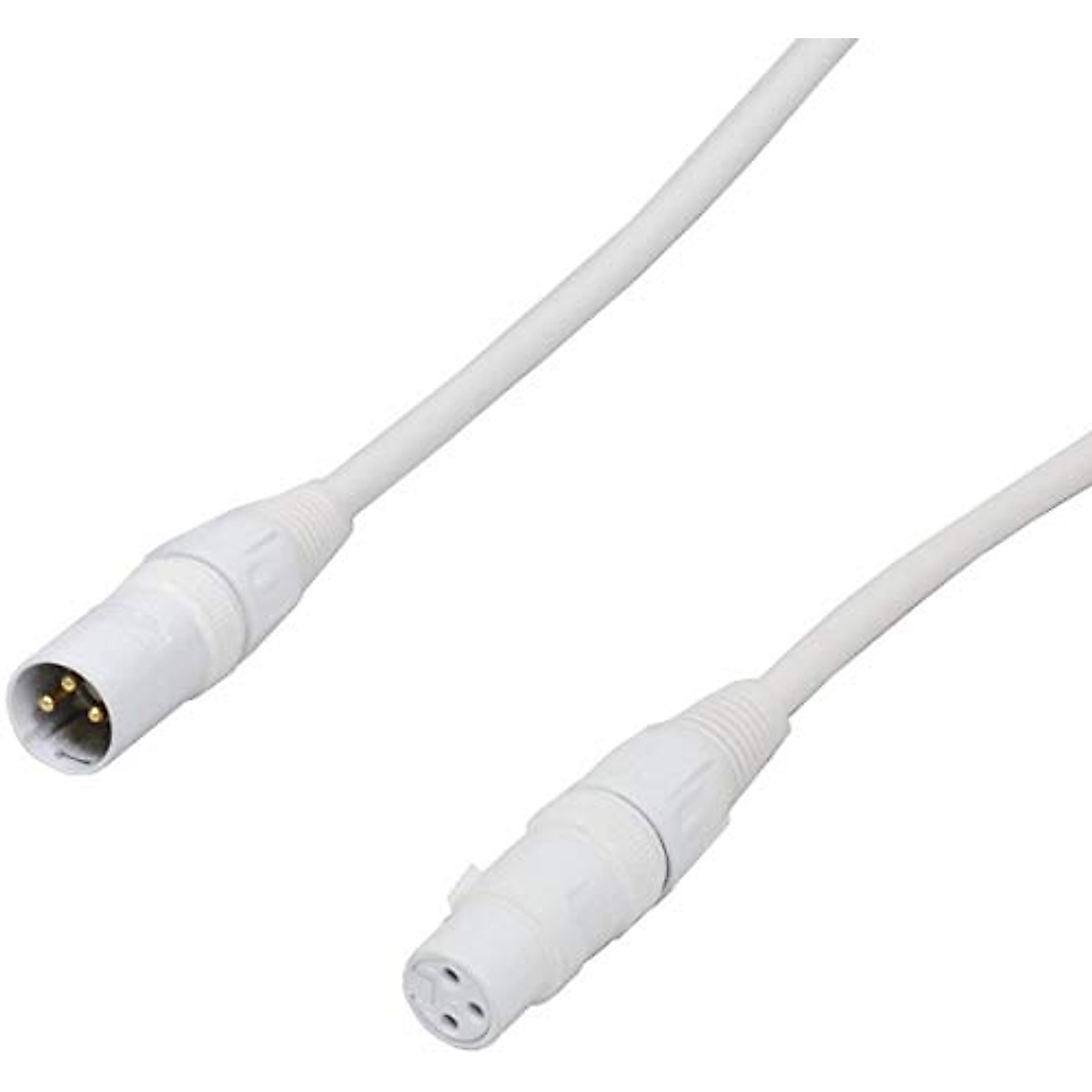 Audio2000'S E80106P2 Two-Pack 6-Feet XLR Female to XLR Male White-Color Balanced Audio/Recording/Microphone Cables