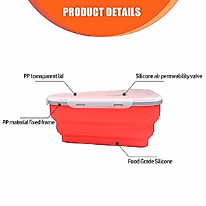 rgrfsdgx Adjustable Pizza Storage Container, Pizza Slice Container can be Microwaved and Reused, Pizza Slice Pack with 5 Heating Plates.